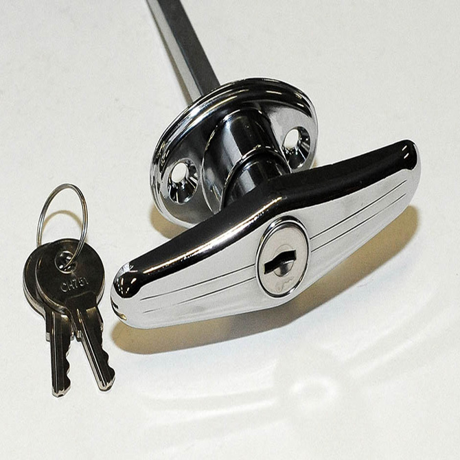 Locking T Handles: Polar Chrome Plated Locking T Handle